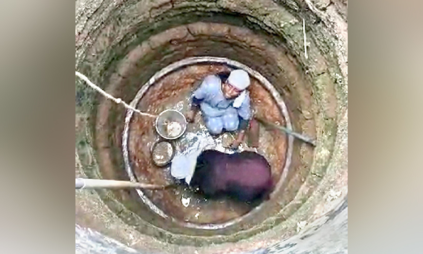 ചളി നീക്കാൻ ആളെ കിട്ടിയില്ല, ഷിൽജ ടീച്ചറും ധന്യ ടീച്ചറും കിണറ്റിലിറങ്ങി ...