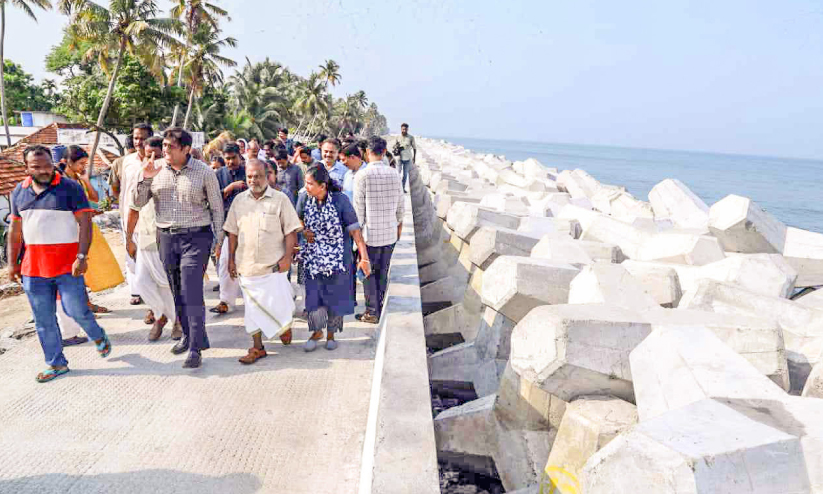 ചെല്ലാനം കടല്‍ഭിത്തി: ഒന്നാംഘട്ട നിർമാണം പൂർത്തിയായി | Chellanam Sea ...