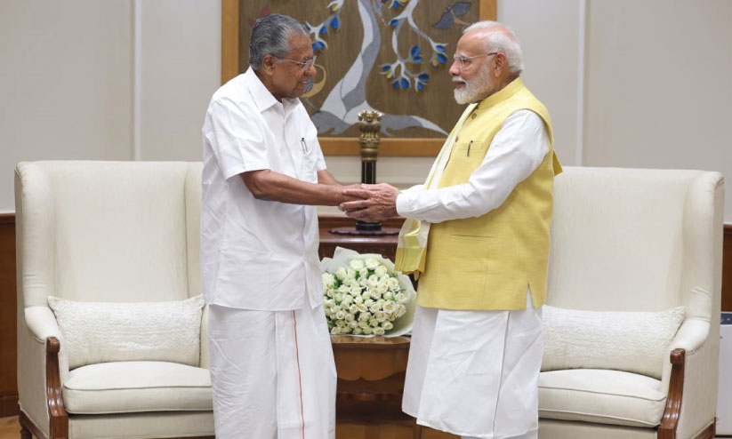 പി ണ റാ യി മോ ദി യെ ഒ റ്റ ക്ക് ക ണ്ട പ്പോ ൾ | Pinarayi Vijayan-Narendra ...