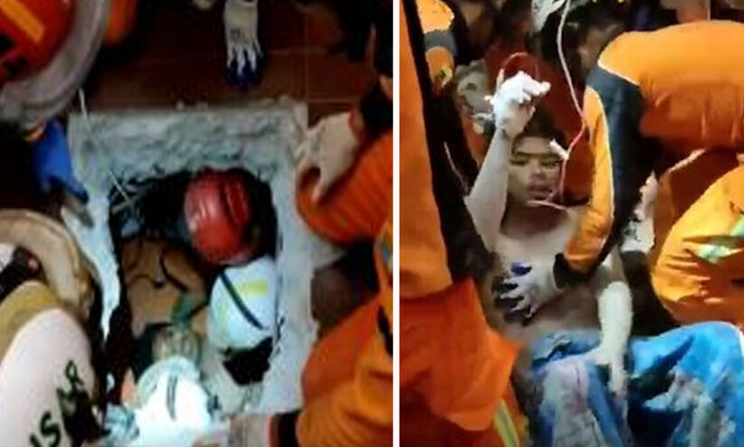 ഭൂകമ്പത്തിൽ തകർന്ന കെട്ടിടത്തിന് അടിയിൽ നിന്ന് അഞ്ചാംനാൾ 26കാരന് ‘പുന ...