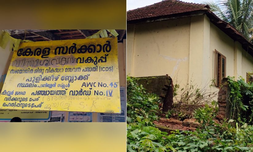 കനത്ത മഴ: പത്തനംതിട്ട കുറ്റൂരിൽ അങ്കണവാടി കെട്ടിടത്തിന്റെ ചുറ്റുമതി ...